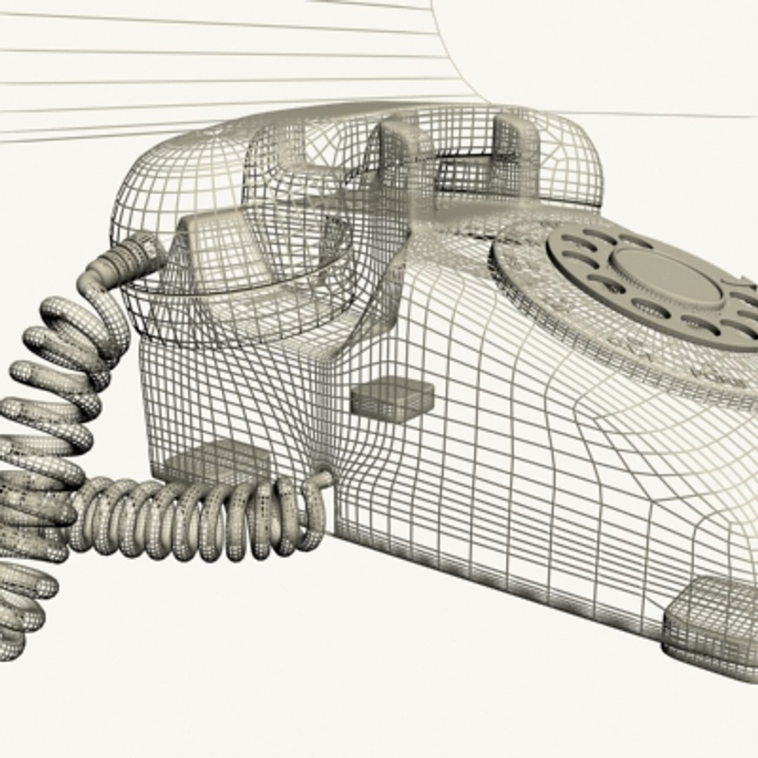 3d Rotary Telephone Model