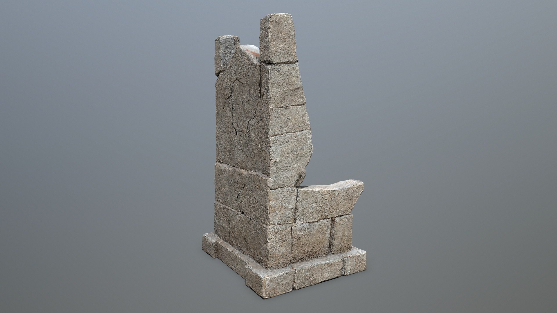 Stone Throne Model - TurboSquid 2273360