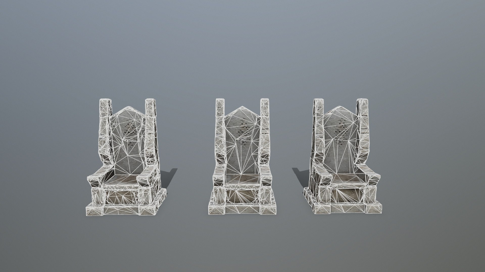 Stone Throne Model - TurboSquid 2273360