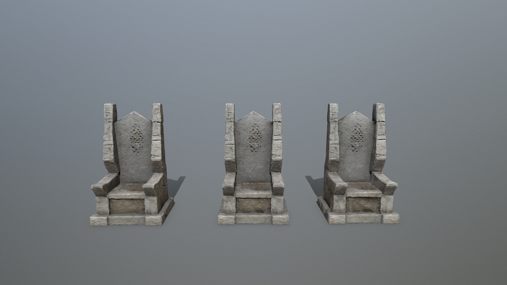 Stone Throne Model - TurboSquid 2273360