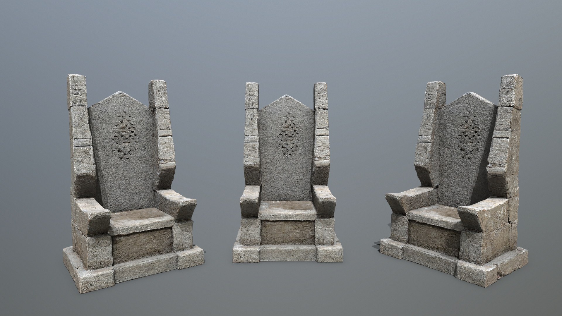 Stone Throne Model - TurboSquid 2273360