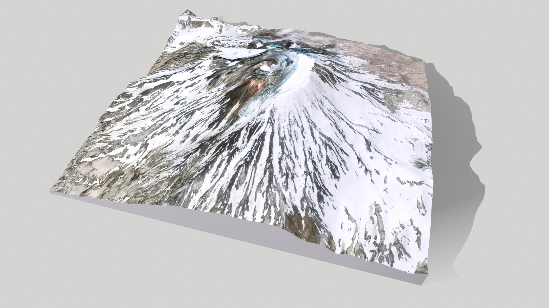 Mountain Landscape Stratovolcano Griggs Alaska United States 3D Model ...