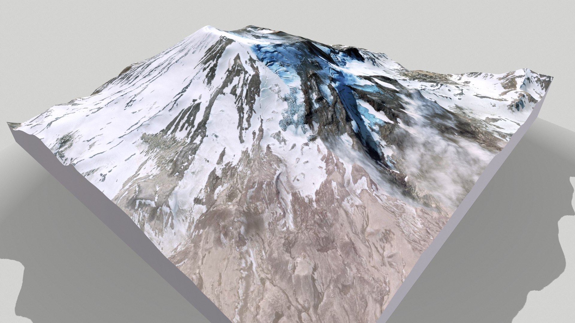 Mountain Landscape Stratovolcano Griggs Alaska United States 3D Model ...