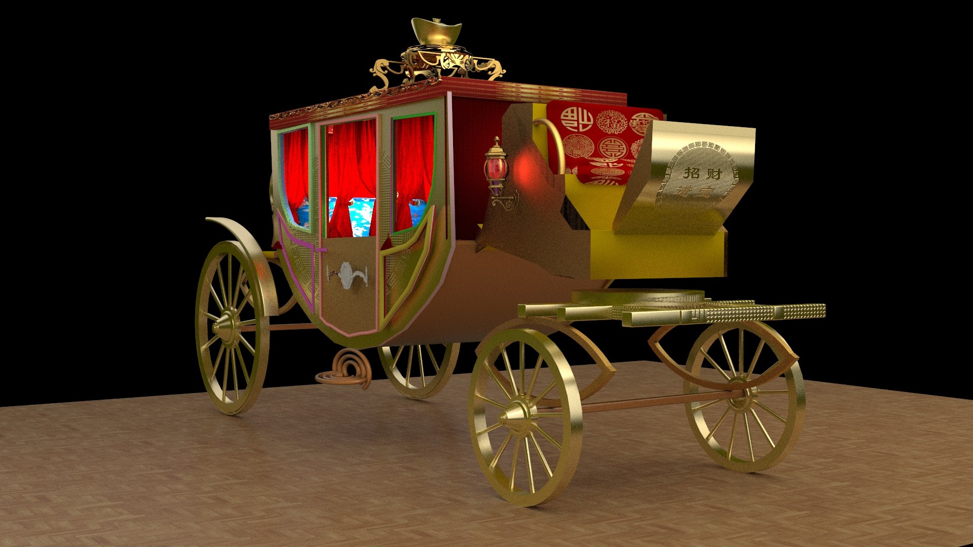 Chinese Carriage 3D - TurboSquid 2179183