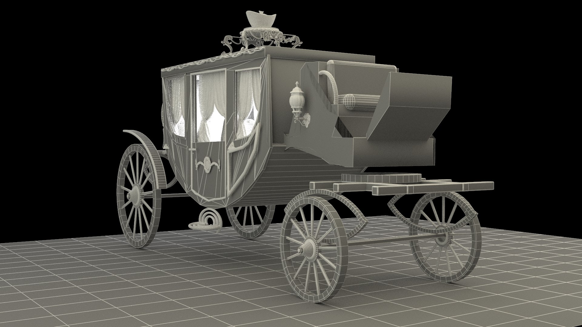Chinese Carriage 3D - TurboSquid 2179183