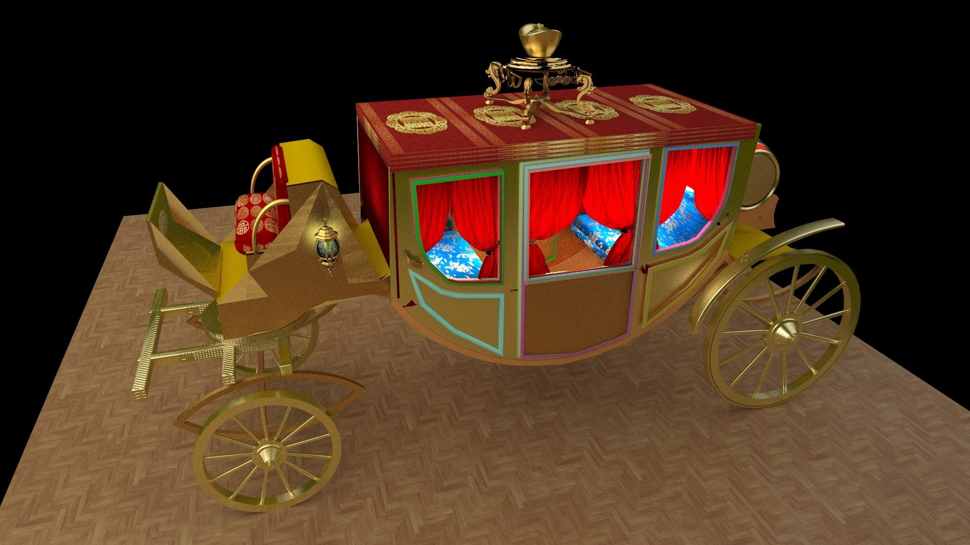 Chinese Carriage 3D - TurboSquid 2179183