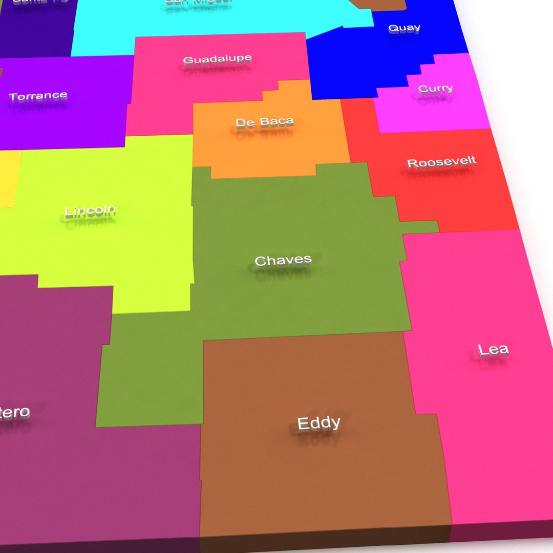 3d Model New Mexico Counties
