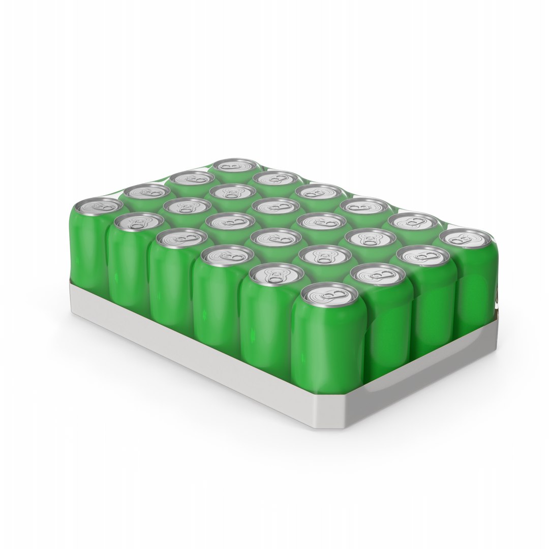 3D Model Green Soda Cans Pack - TurboSquid 2019212