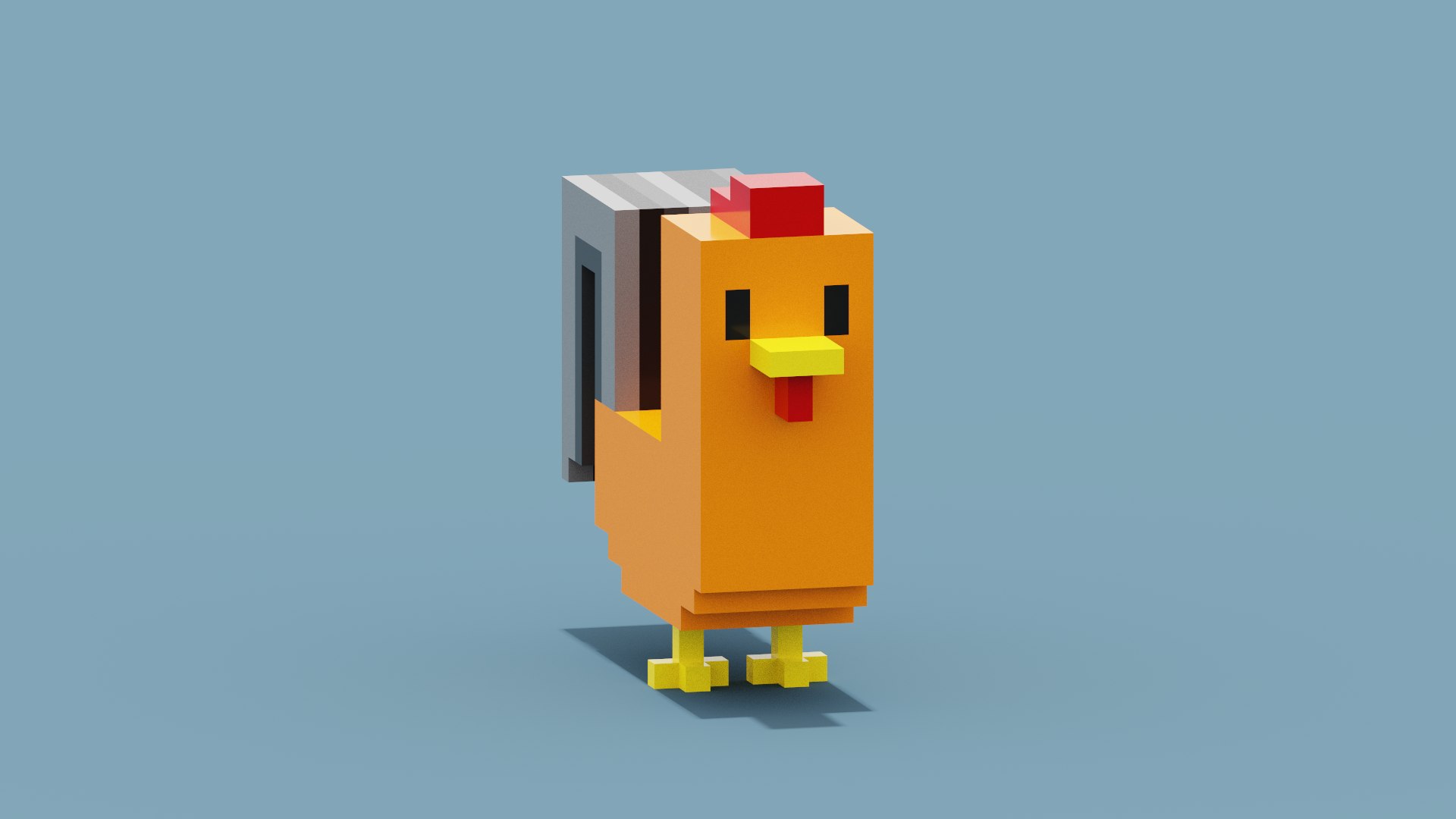Voxel Cockerel Chicken Model - TurboSquid 1980286
