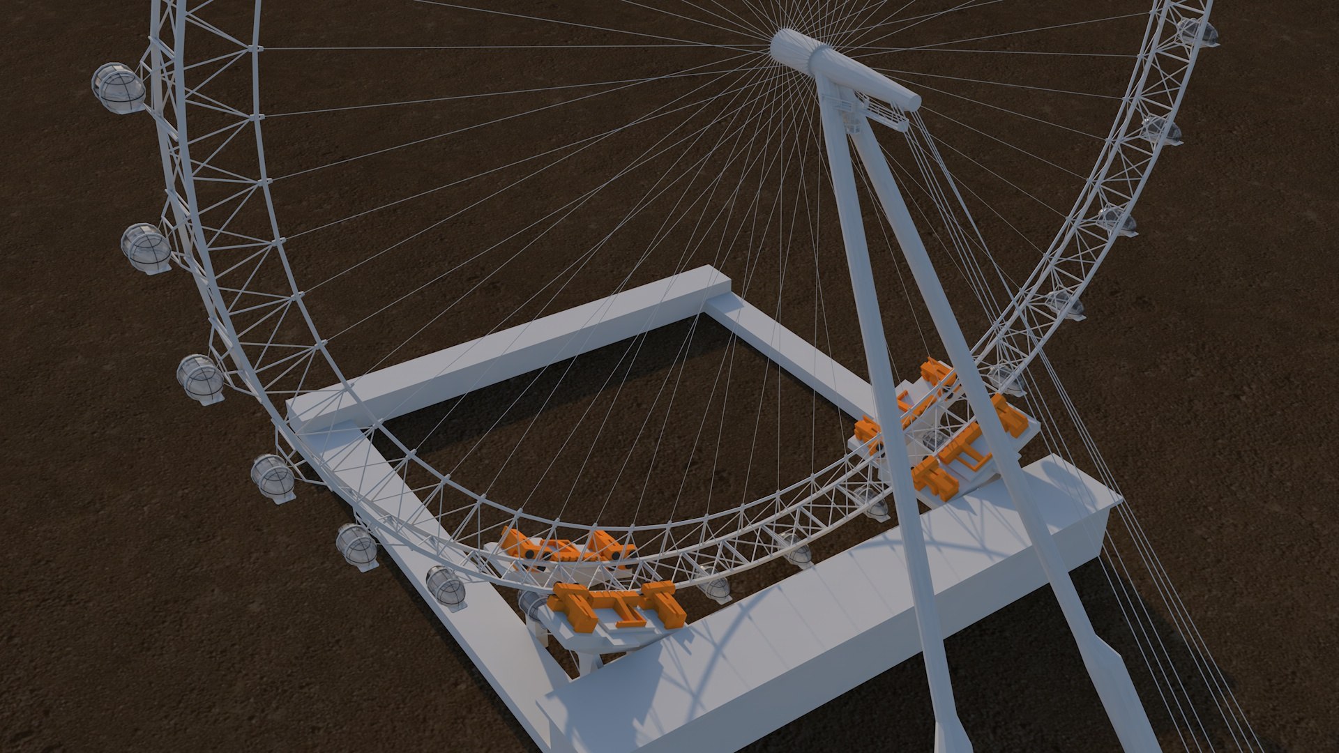3D Model Poly London Eye Landmark Monument - TurboSquid 2202351