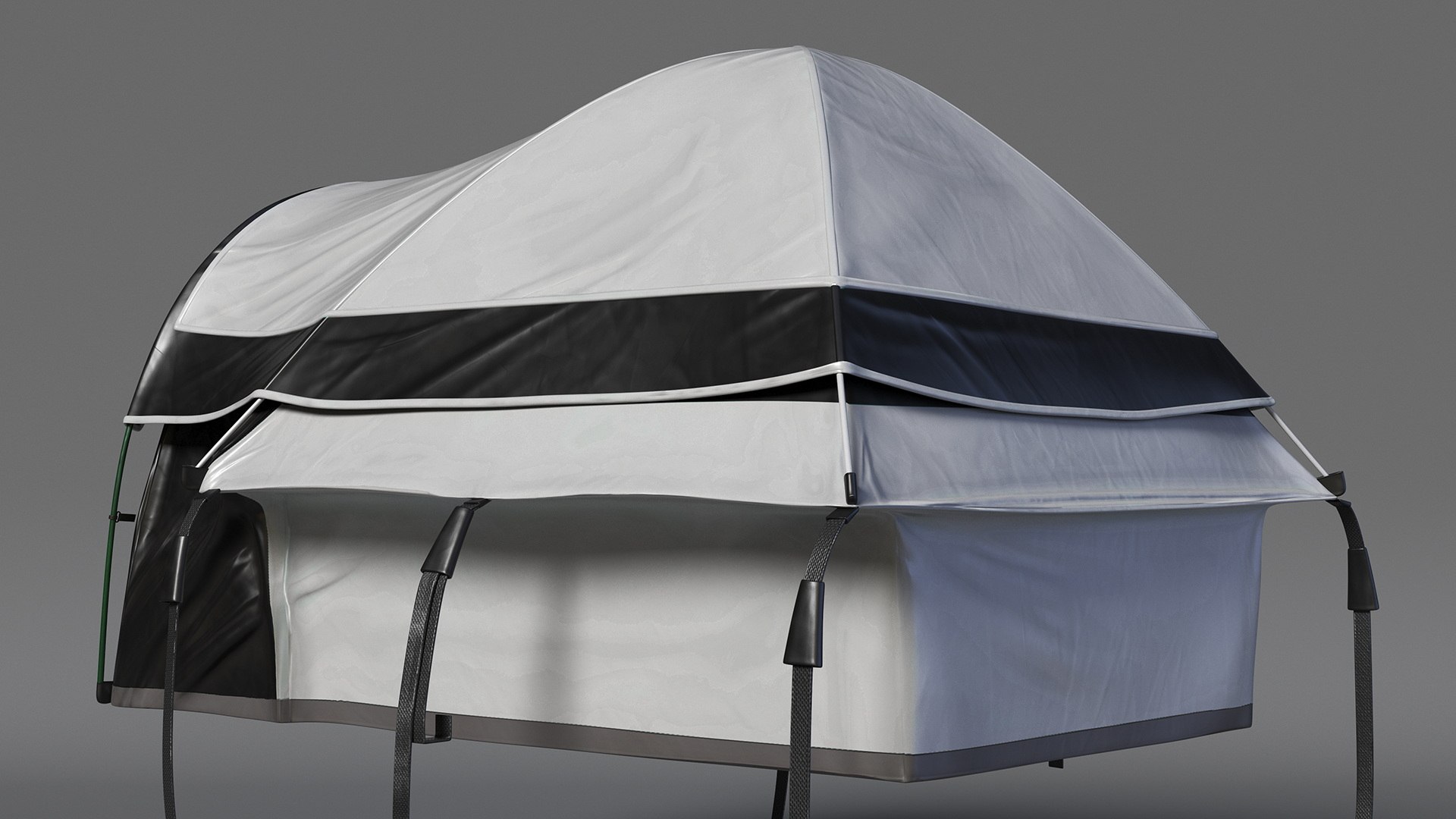 3d Full Size Truck Bed Tent Grey Turbosquid 2202463