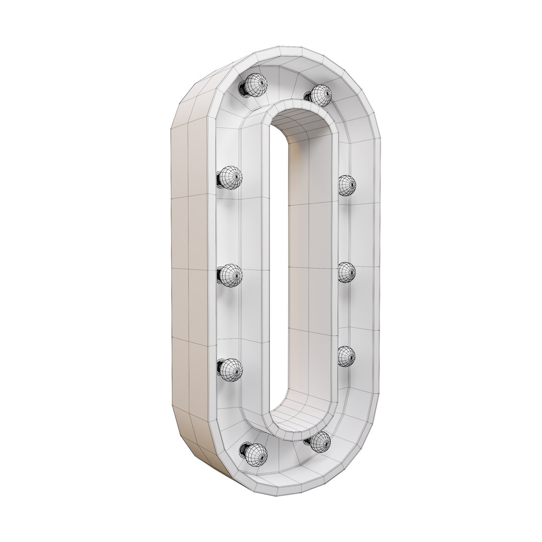 Marquee letter O led glow sign 3dmodel model - TurboSquid 1973843