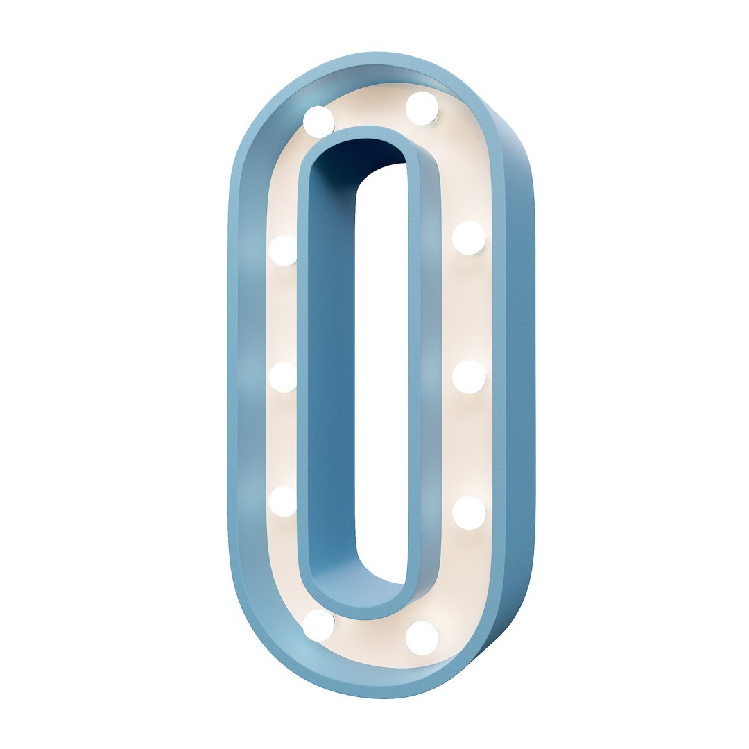 Marquee letter O led glow sign 3dmodel model - TurboSquid 1973843
