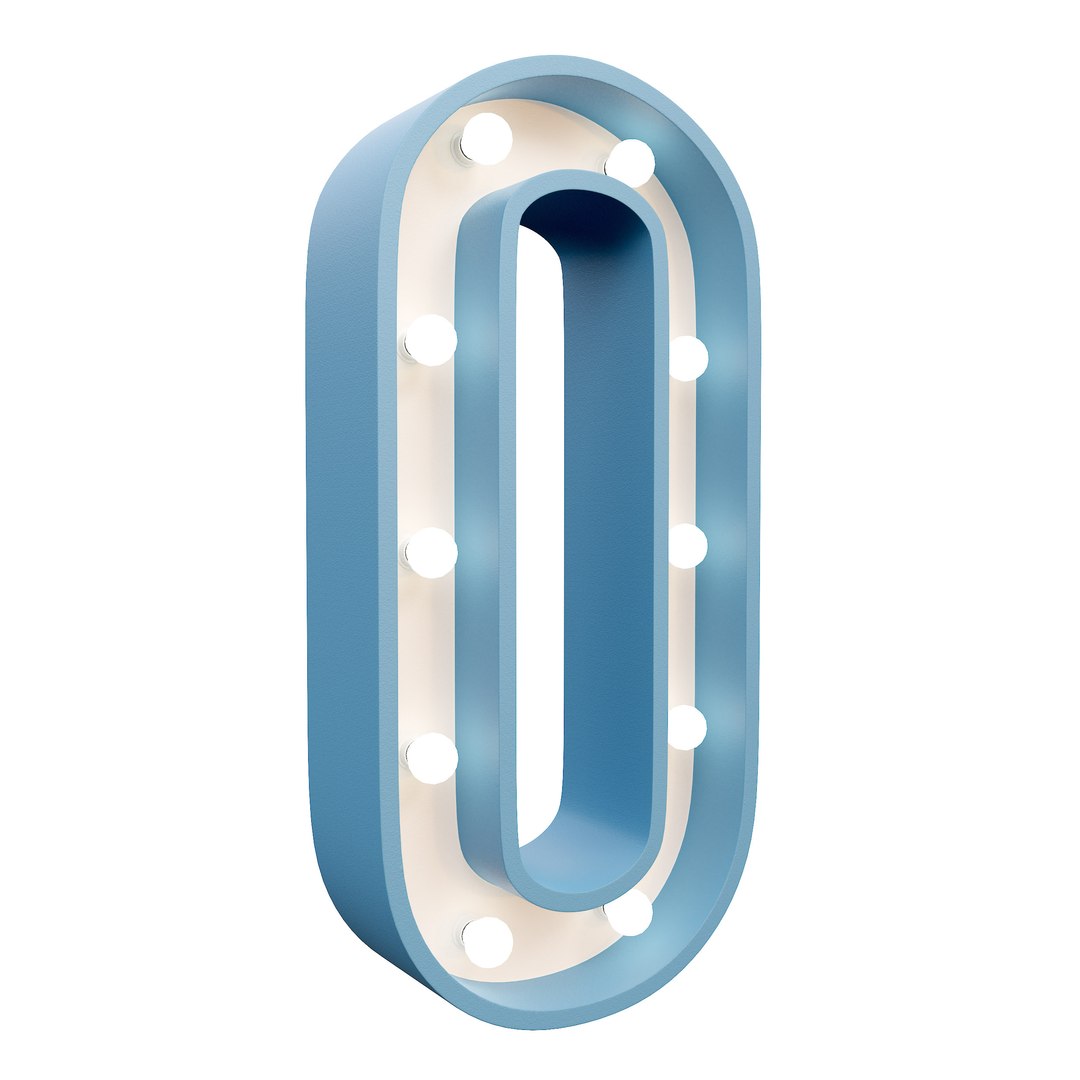 Marquee letter O led glow sign 3dmodel model - TurboSquid 1973843