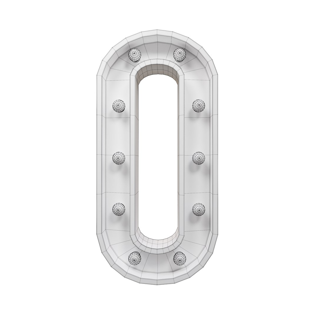 Marquee letter O led glow sign 3dmodel model - TurboSquid 1973843