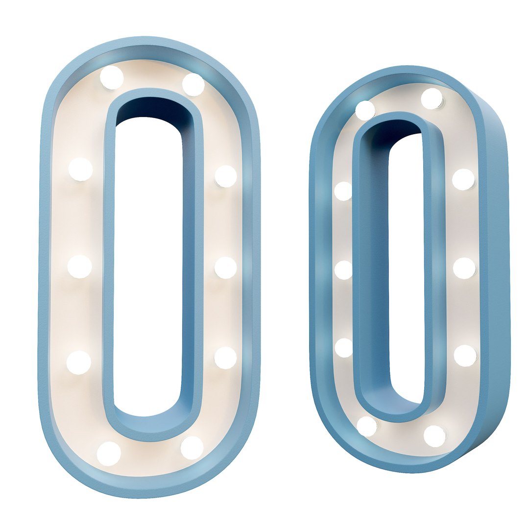 Marquee letter O led glow sign 3dmodel model - TurboSquid 1973843