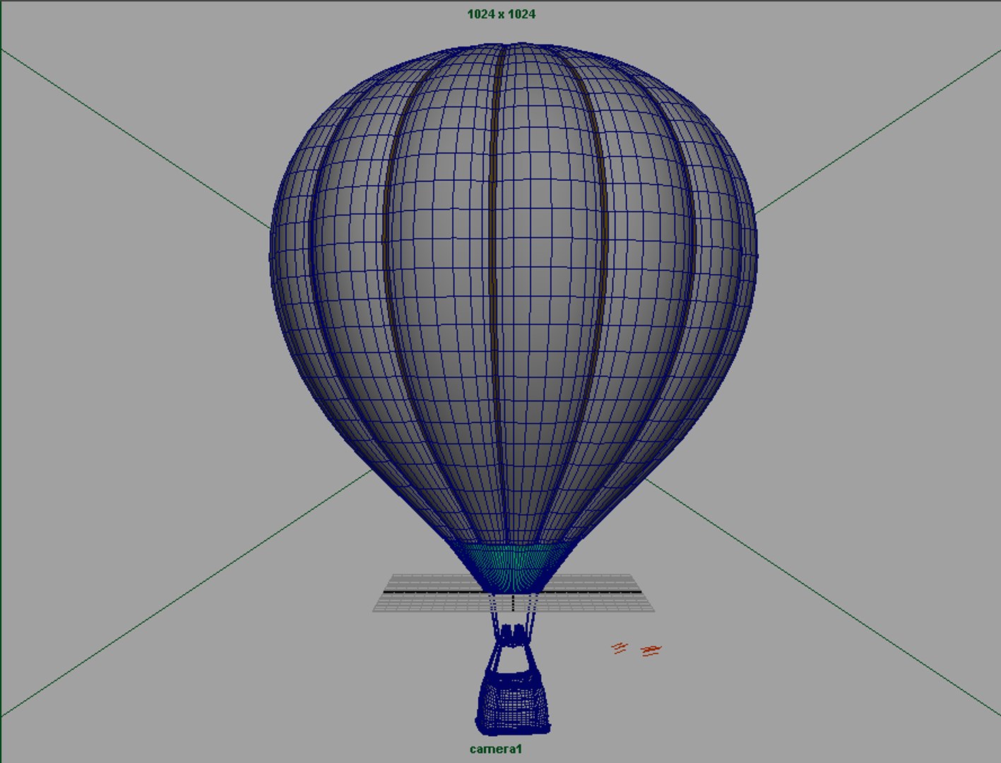 hot air balloon 3d model