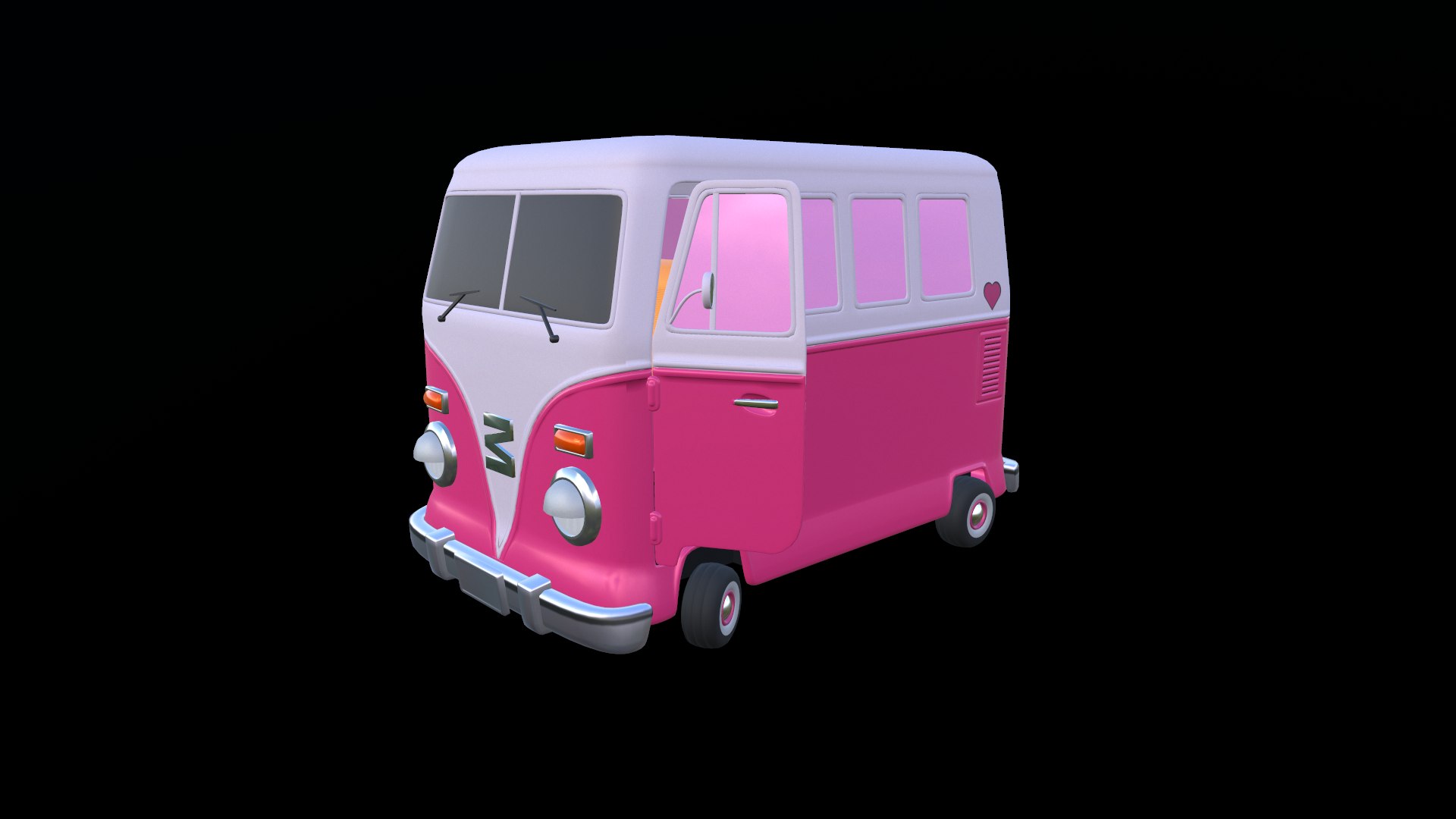 3D Stylized Cartoon Van T1 Low Poly Low-poly 3D Model - TurboSquid 2293309