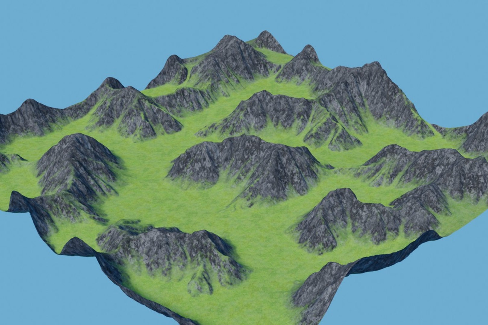 3D Landscape Mountain Valley Terrain Model - TurboSquid 1635832