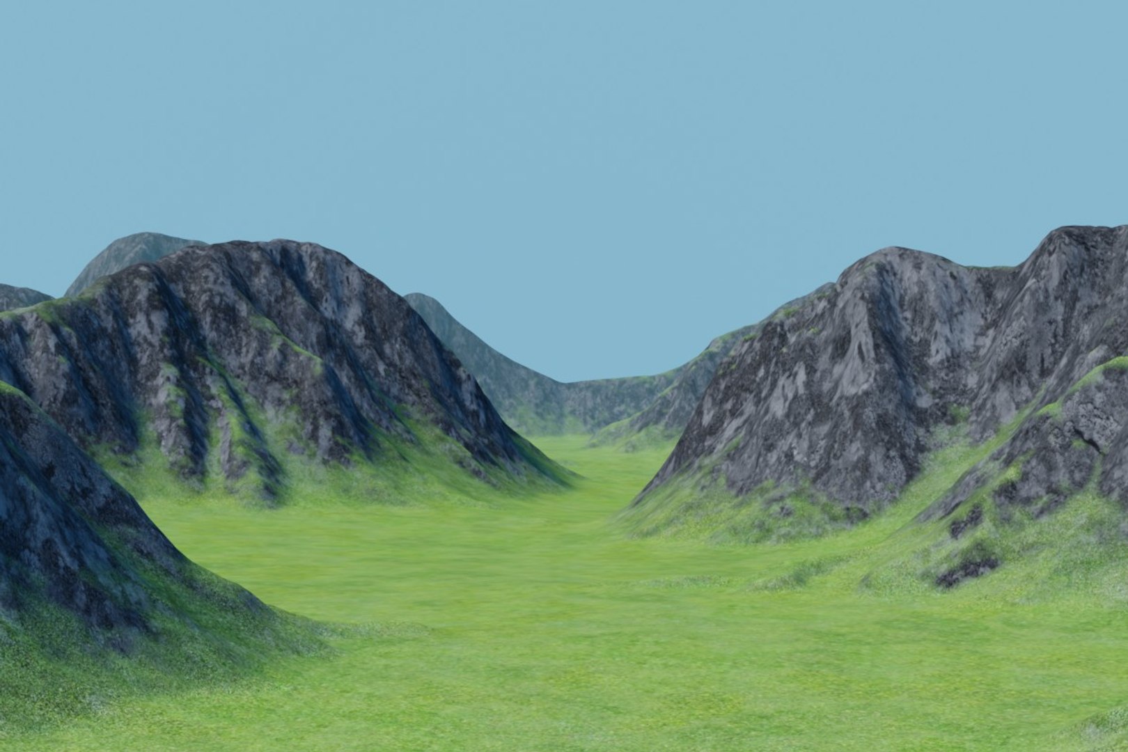 3D Landscape Mountain Valley Terrain Model - TurboSquid 1635832