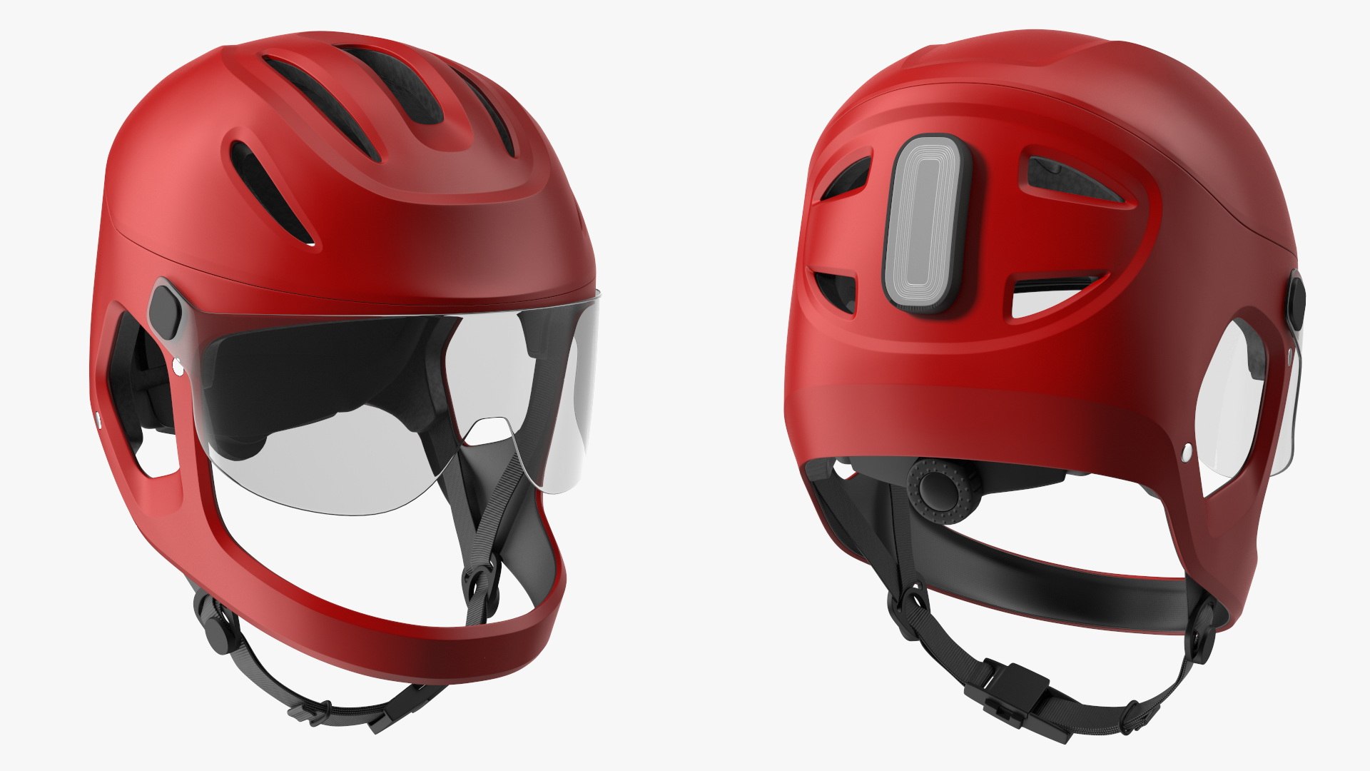 Full-Face E-Bike Helmet Red 3D model - TurboSquid 2144496
