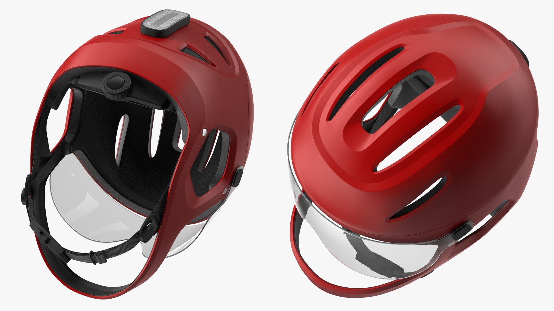 Full-Face E-Bike Helmet Red 3D model - TurboSquid 2144496