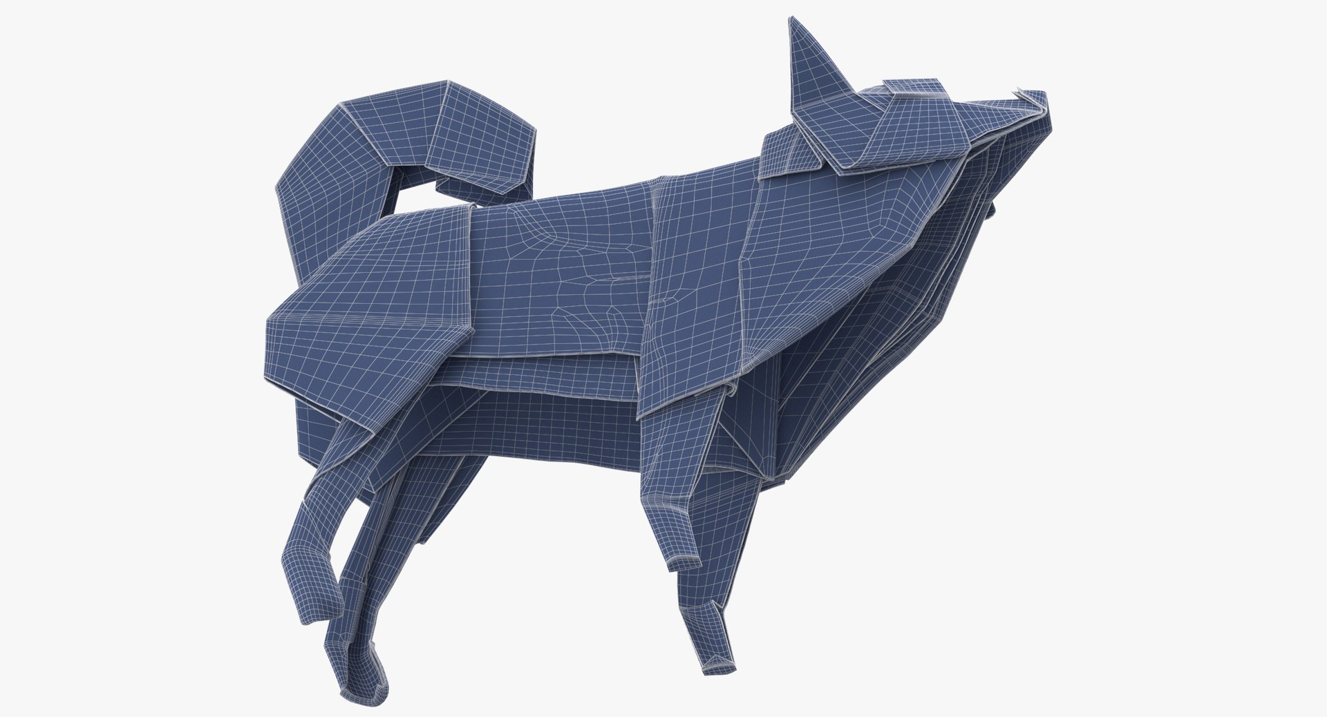 Dog origami 3D model - TurboSquid 1346252