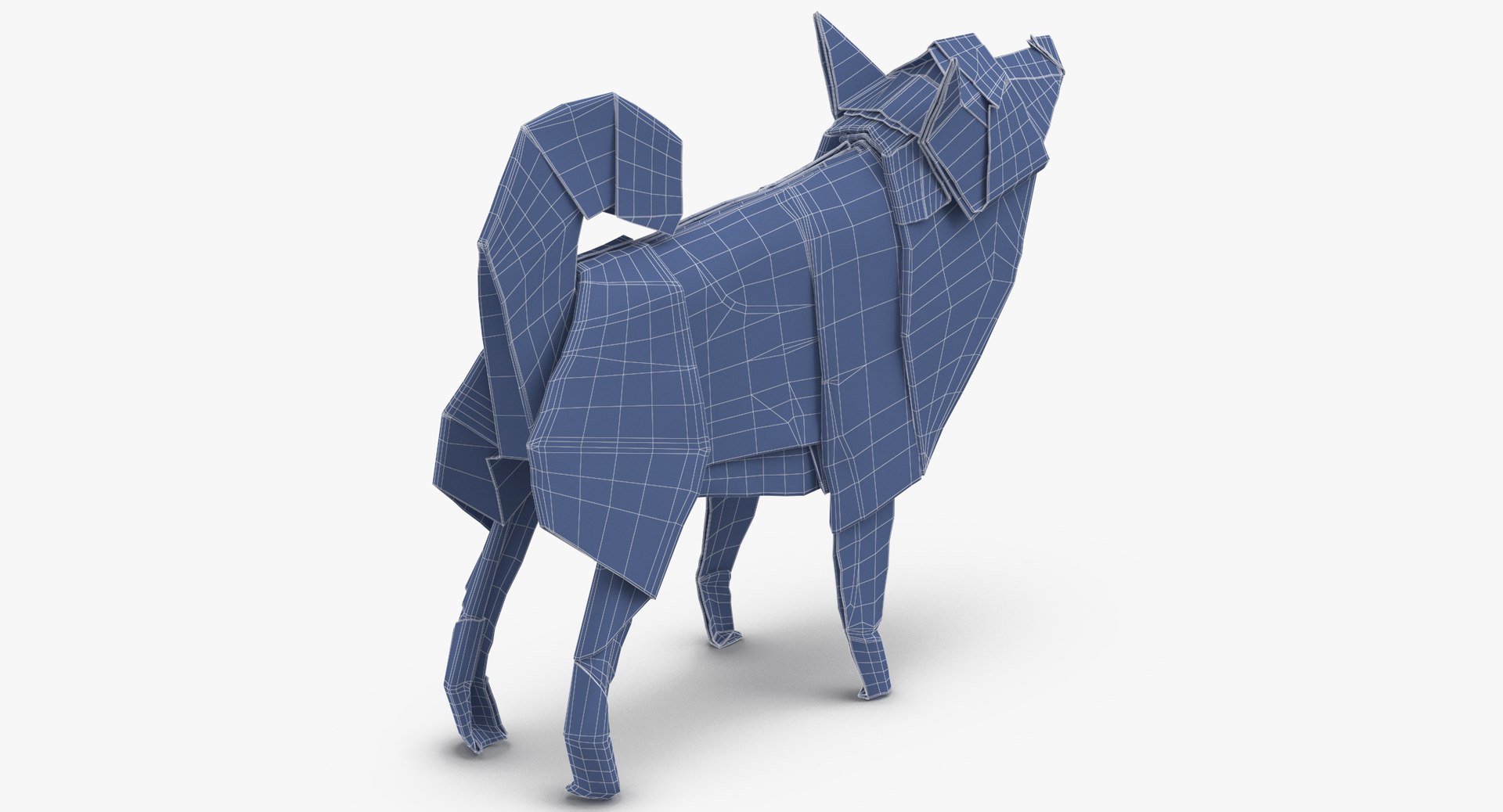 Dog origami 3D model - TurboSquid 1346252