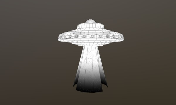 Retro stylized UFO spaceship PBR asset Low-poly 3D - TurboSquid 2046754