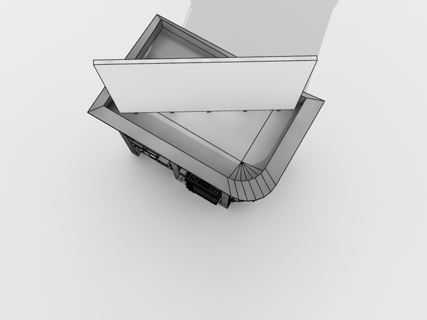 Corner Building 3d Model