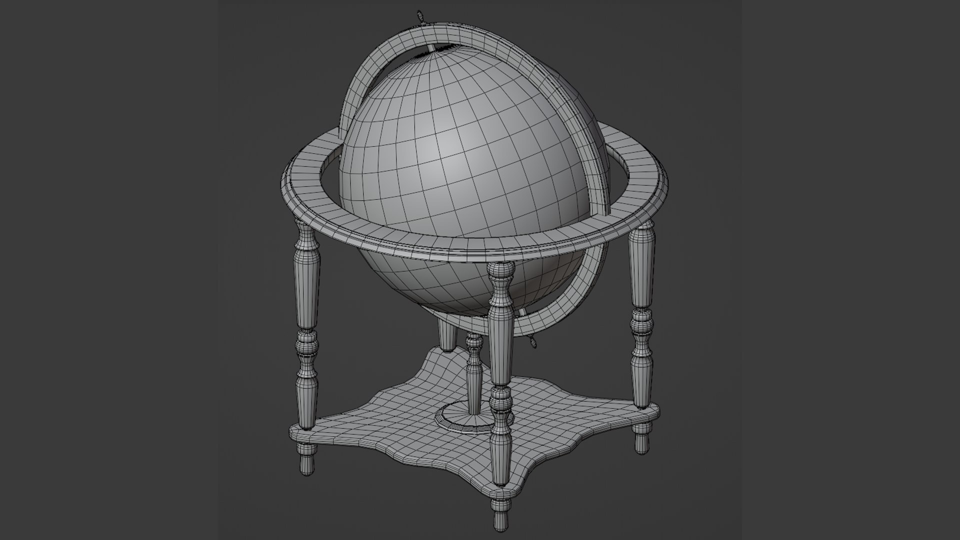 3D Model Vintage Floor Globe 3D Model - TurboSquid 2142803