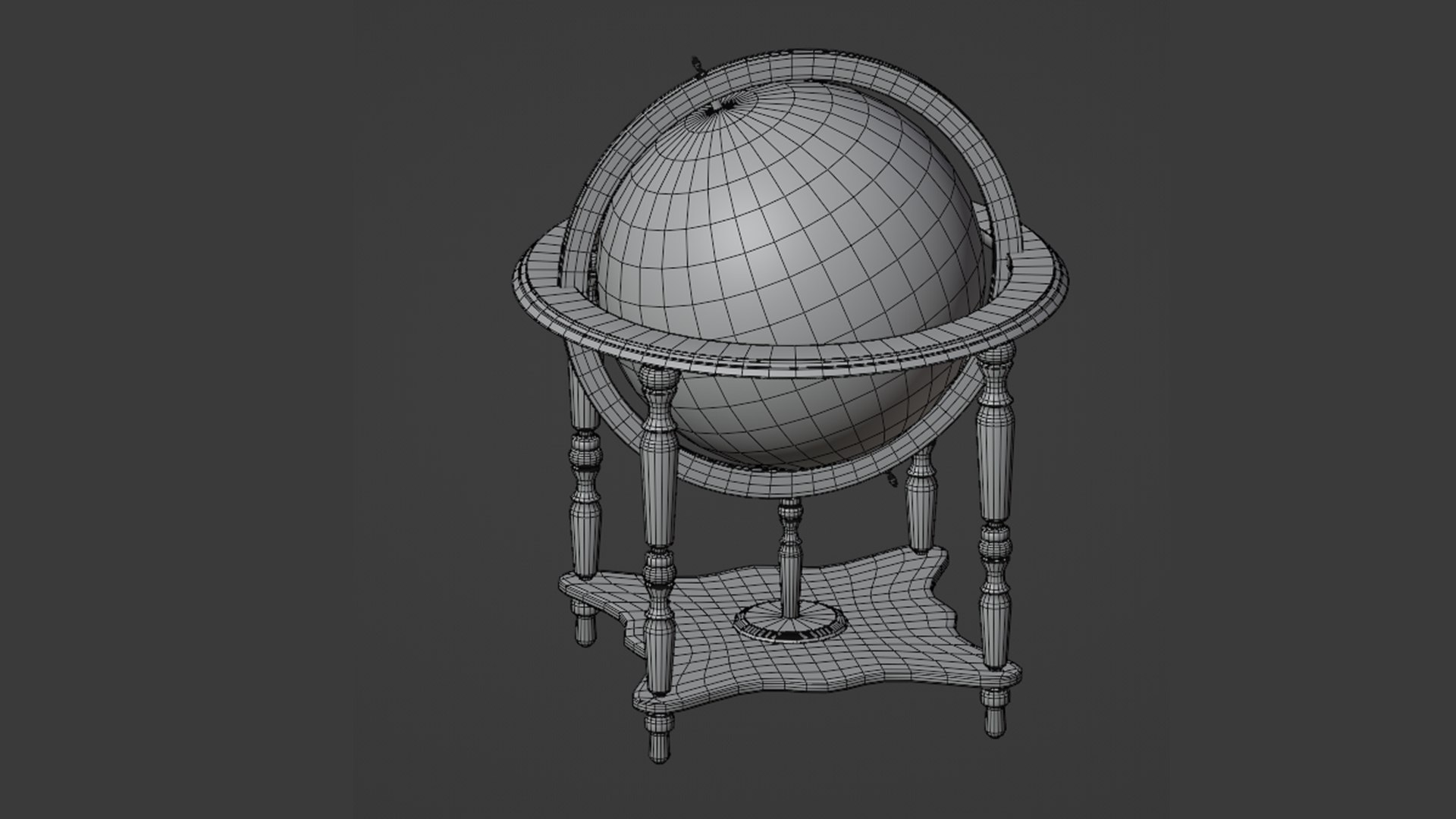 3D Model Vintage Floor Globe 3D Model - TurboSquid 2142803