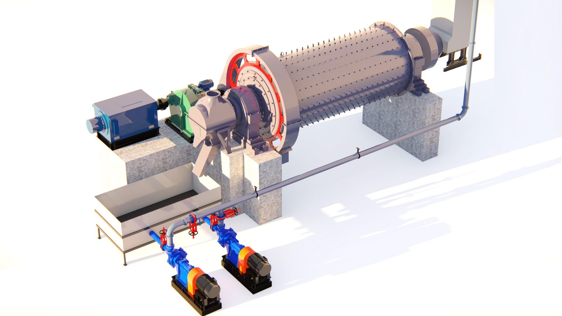 3D Ball Mill - TurboSquid 2057993