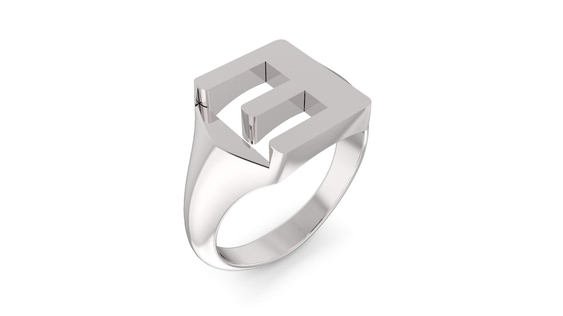 Alphabet Signet Ring E 3D - TurboSquid 2082699