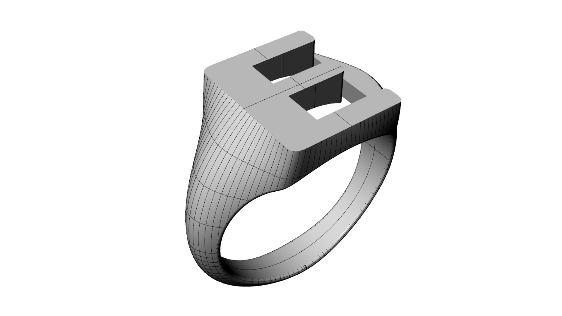 Alphabet Signet Ring E 3D - TurboSquid 2082699