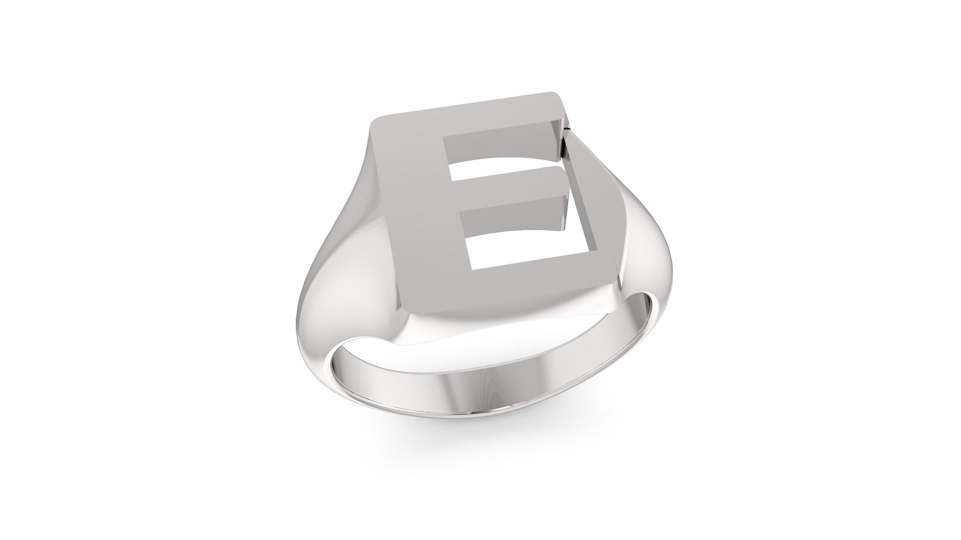 Alphabet Signet Ring E 3D - TurboSquid 2082699