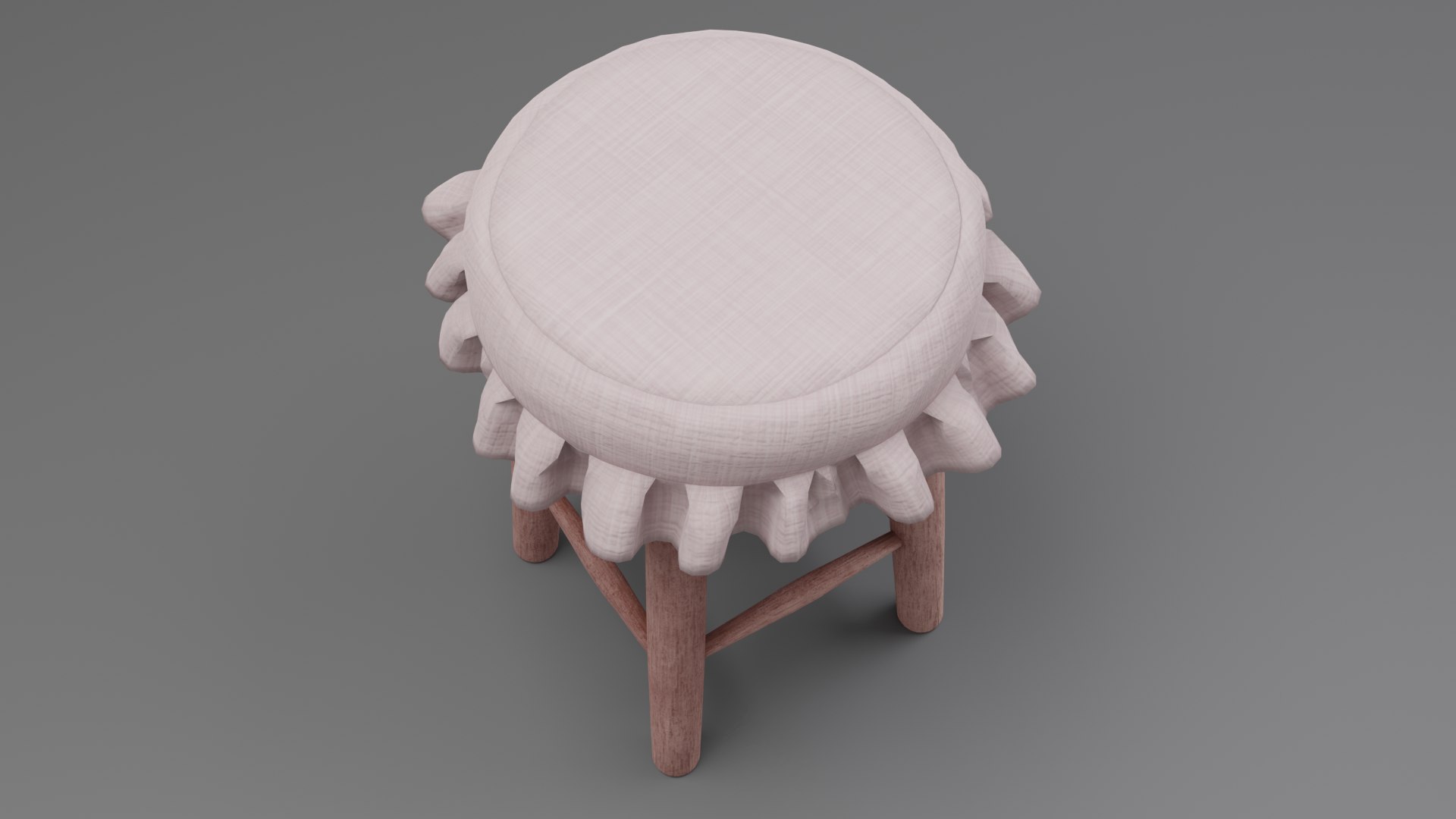3D Red Stool - TurboSquid 2087749