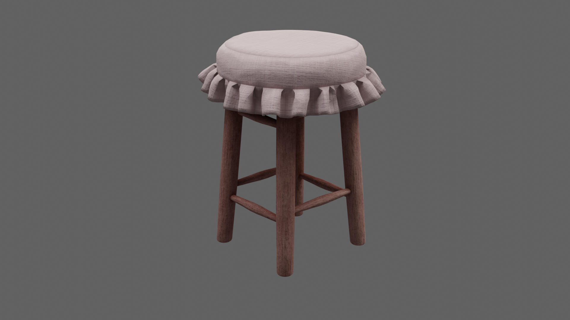3D Red Stool - TurboSquid 2087749