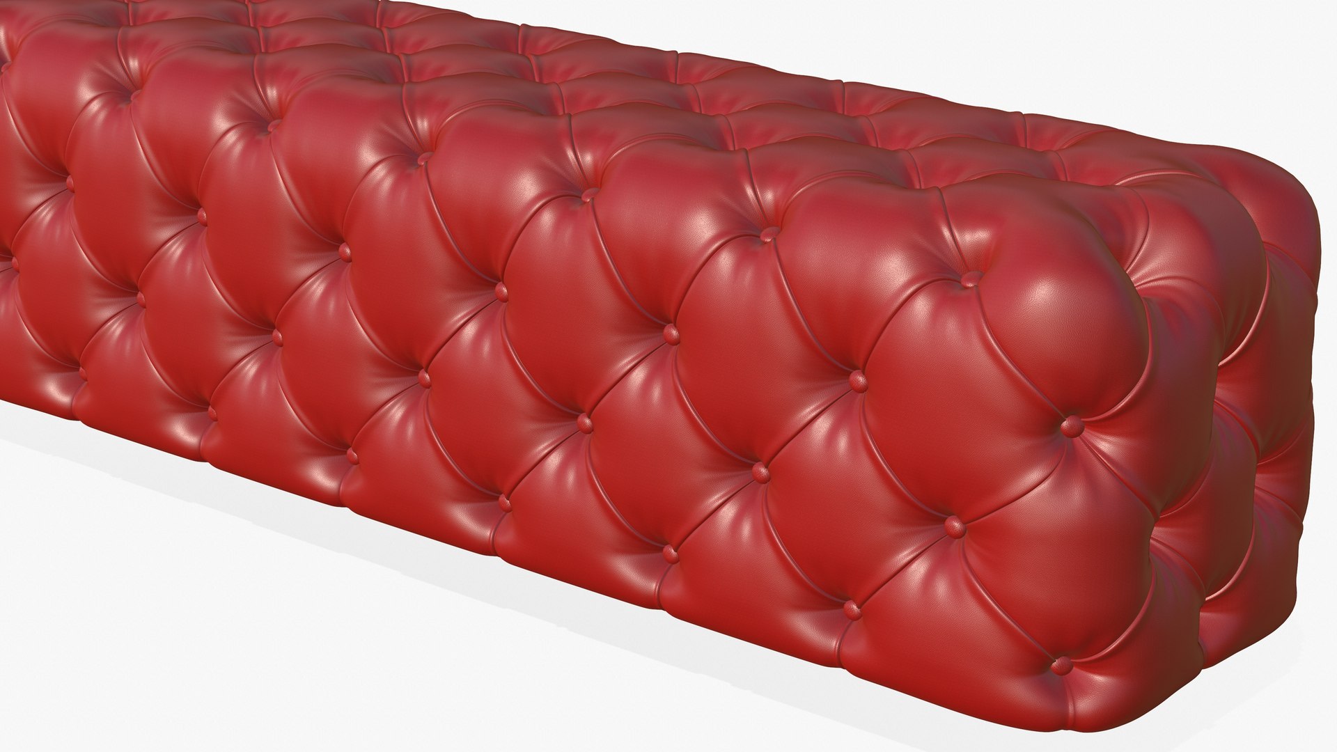 3D Model Chesterfield Realistic Leather Sofa Bench - TurboSquid 1935402