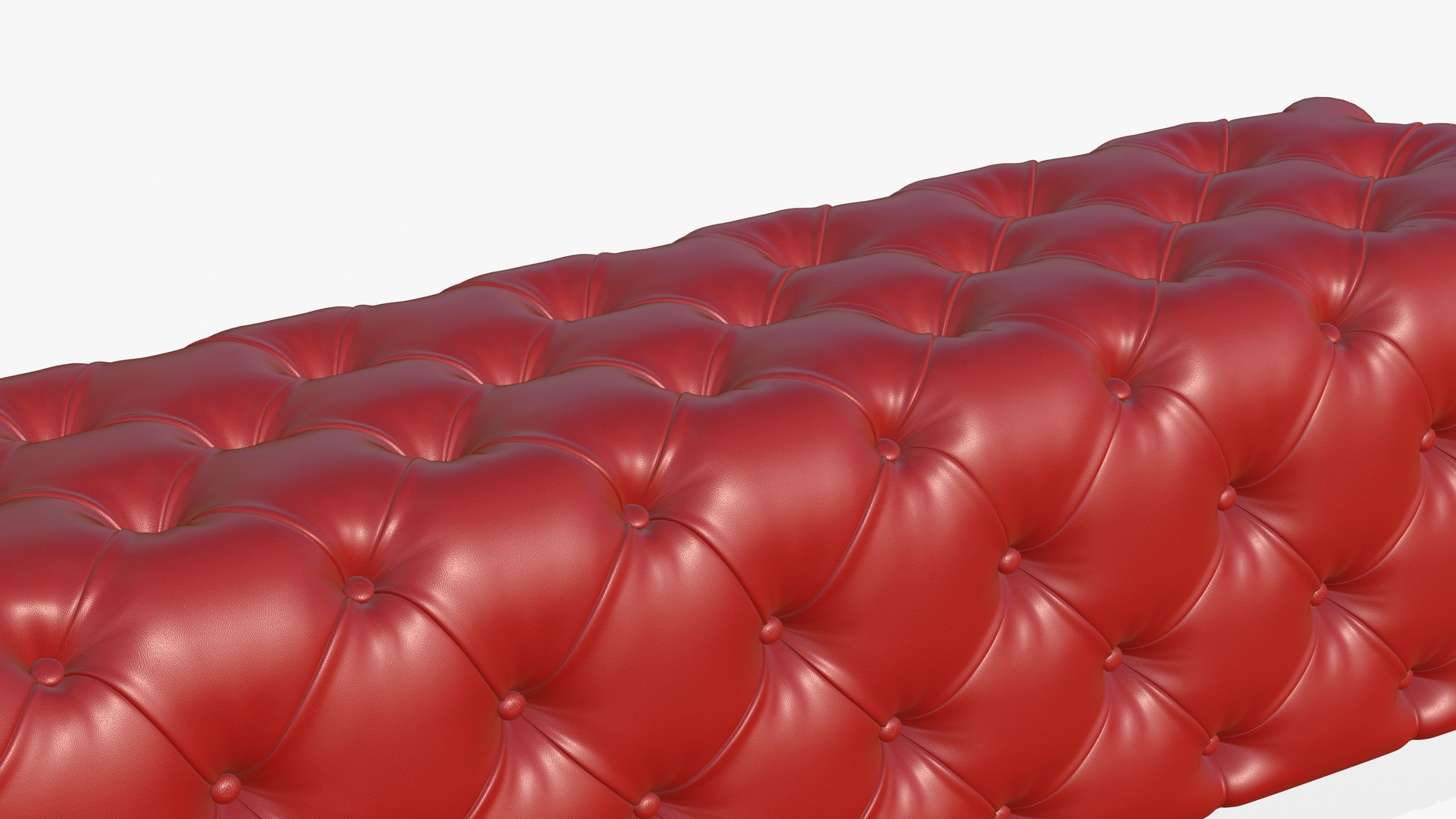 3D Model Chesterfield Realistic Leather Sofa Bench - TurboSquid 1935402