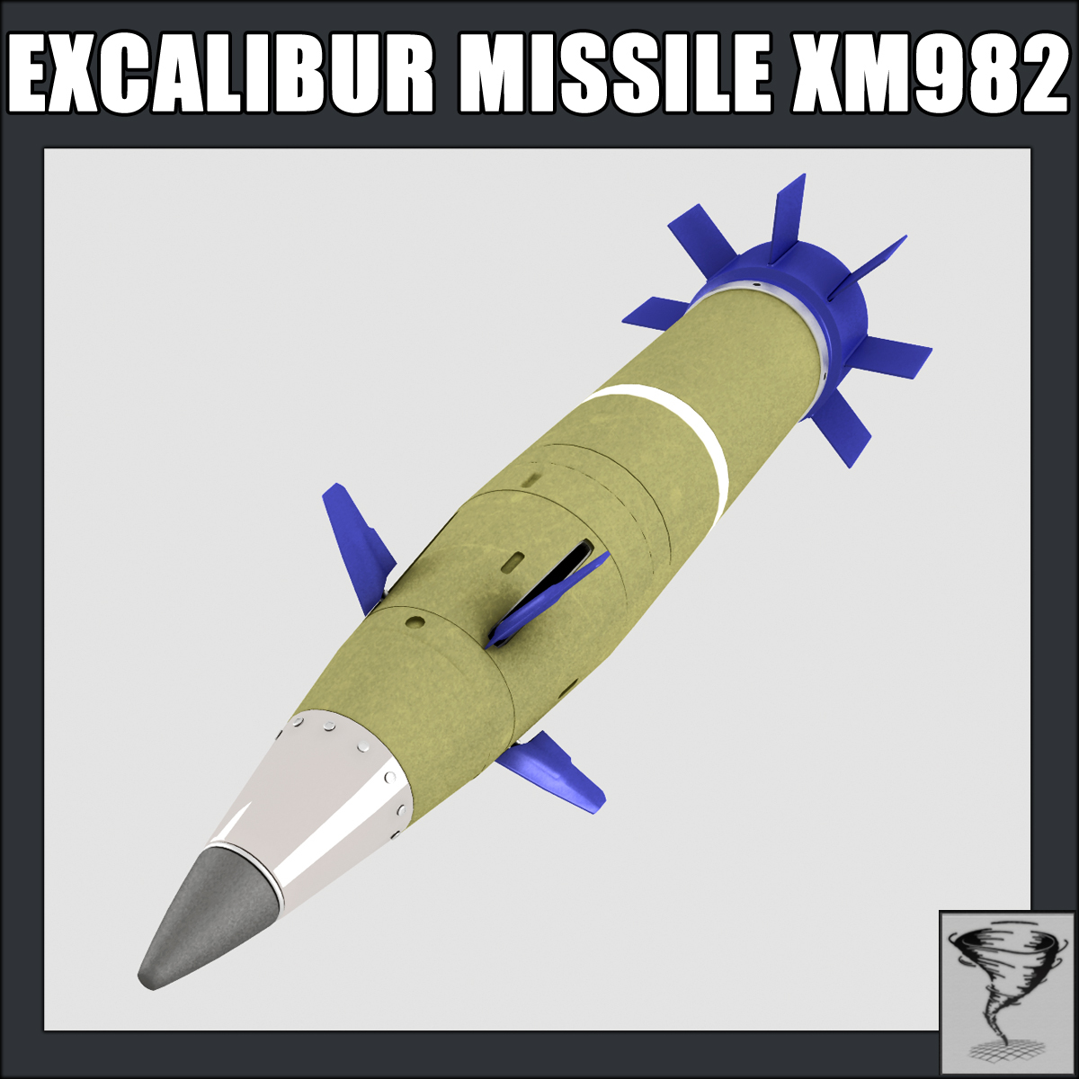 excalibur missile xm 982 3d model