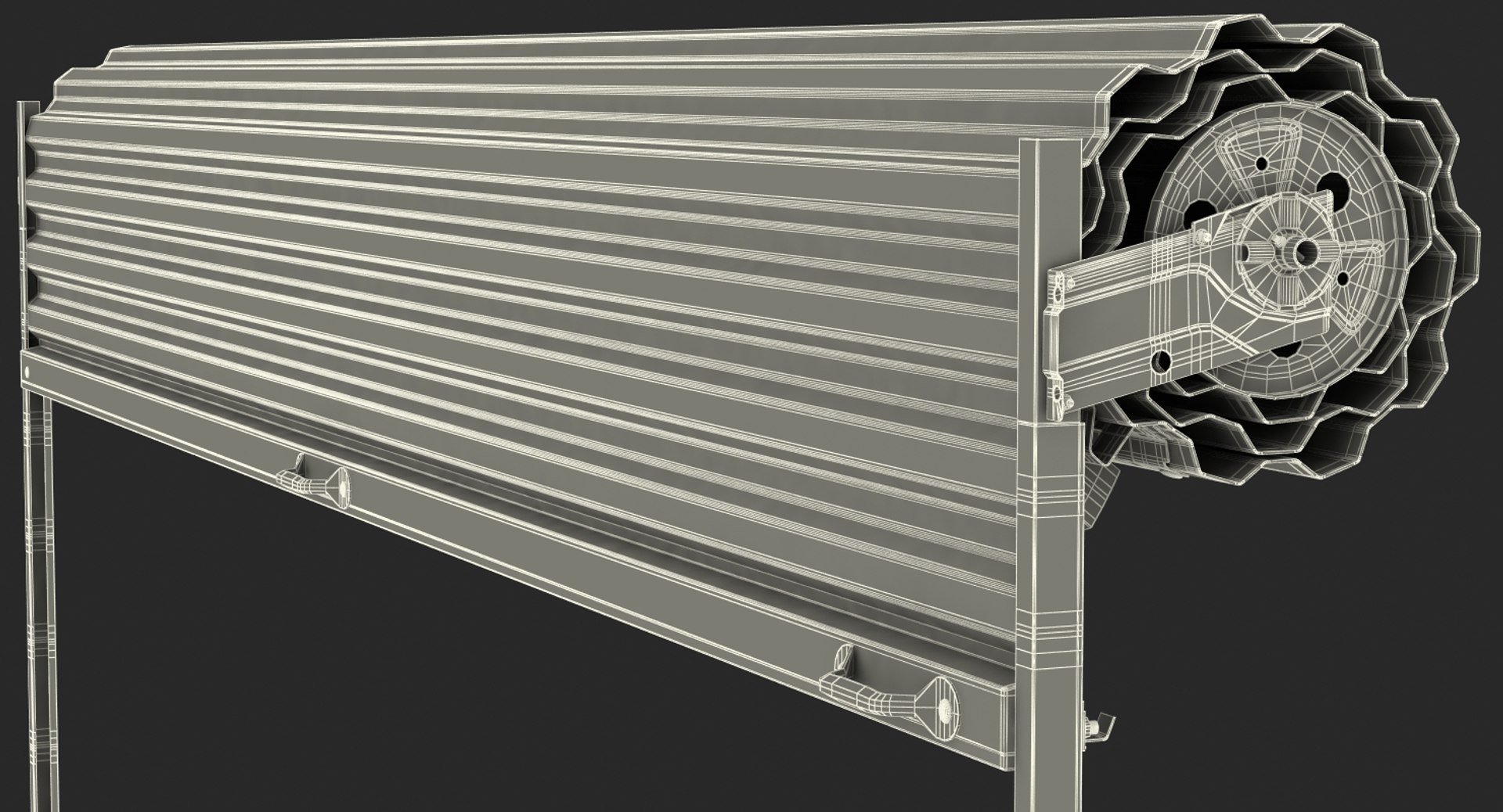 Commercial rollup gate rigged model - TurboSquid 1330075