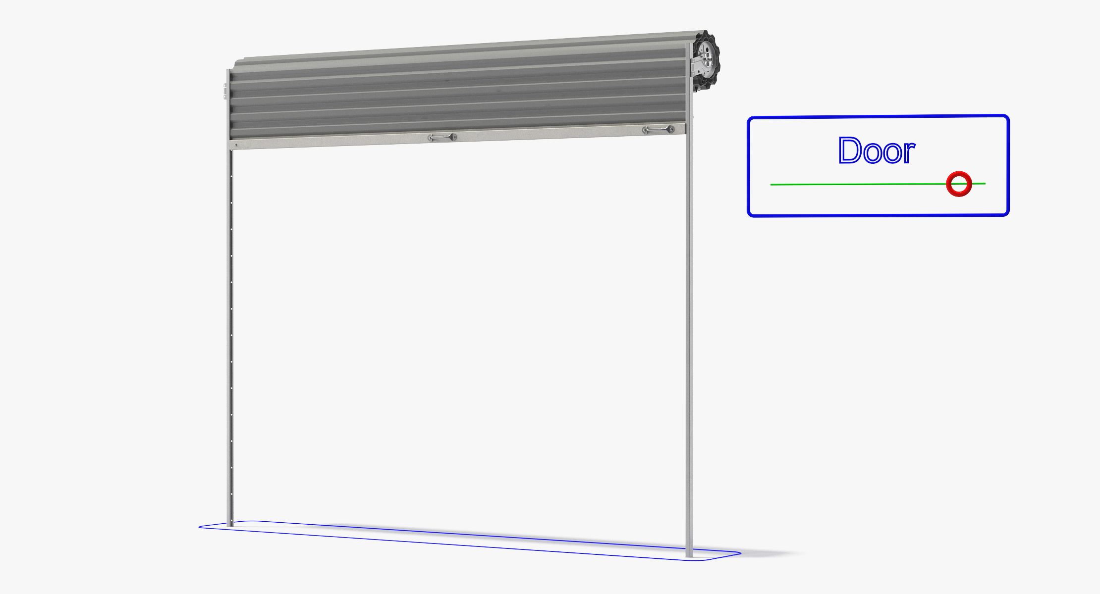 Commercial rollup gate rigged model - TurboSquid 1330075