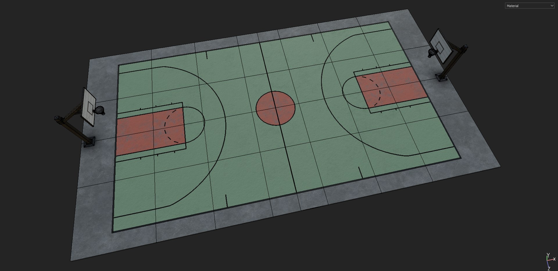 3D Model Basketball Court Pack - TurboSquid 2099656