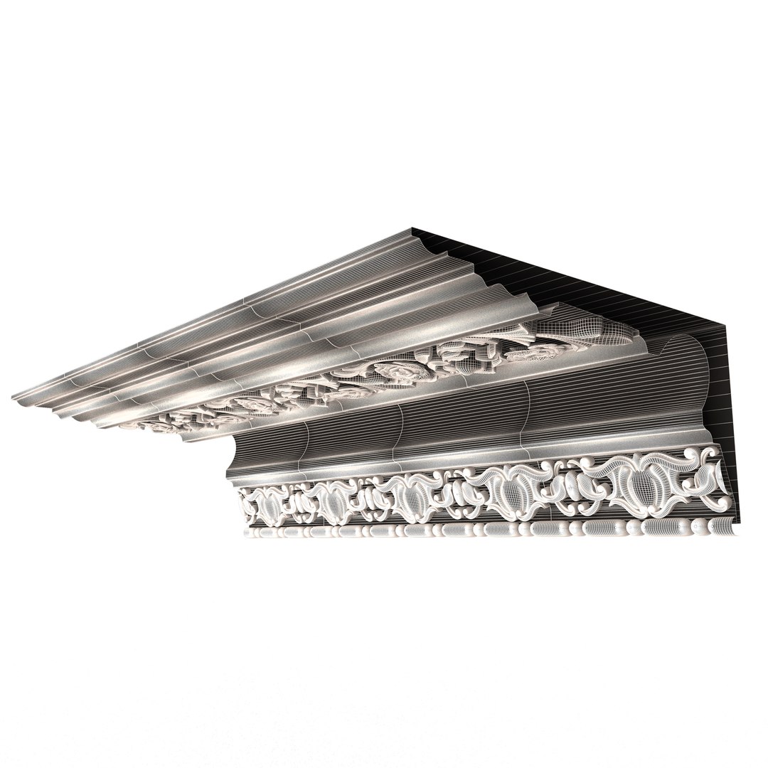 3D Cornice Decoration Molding 06 - TurboSquid 1977397