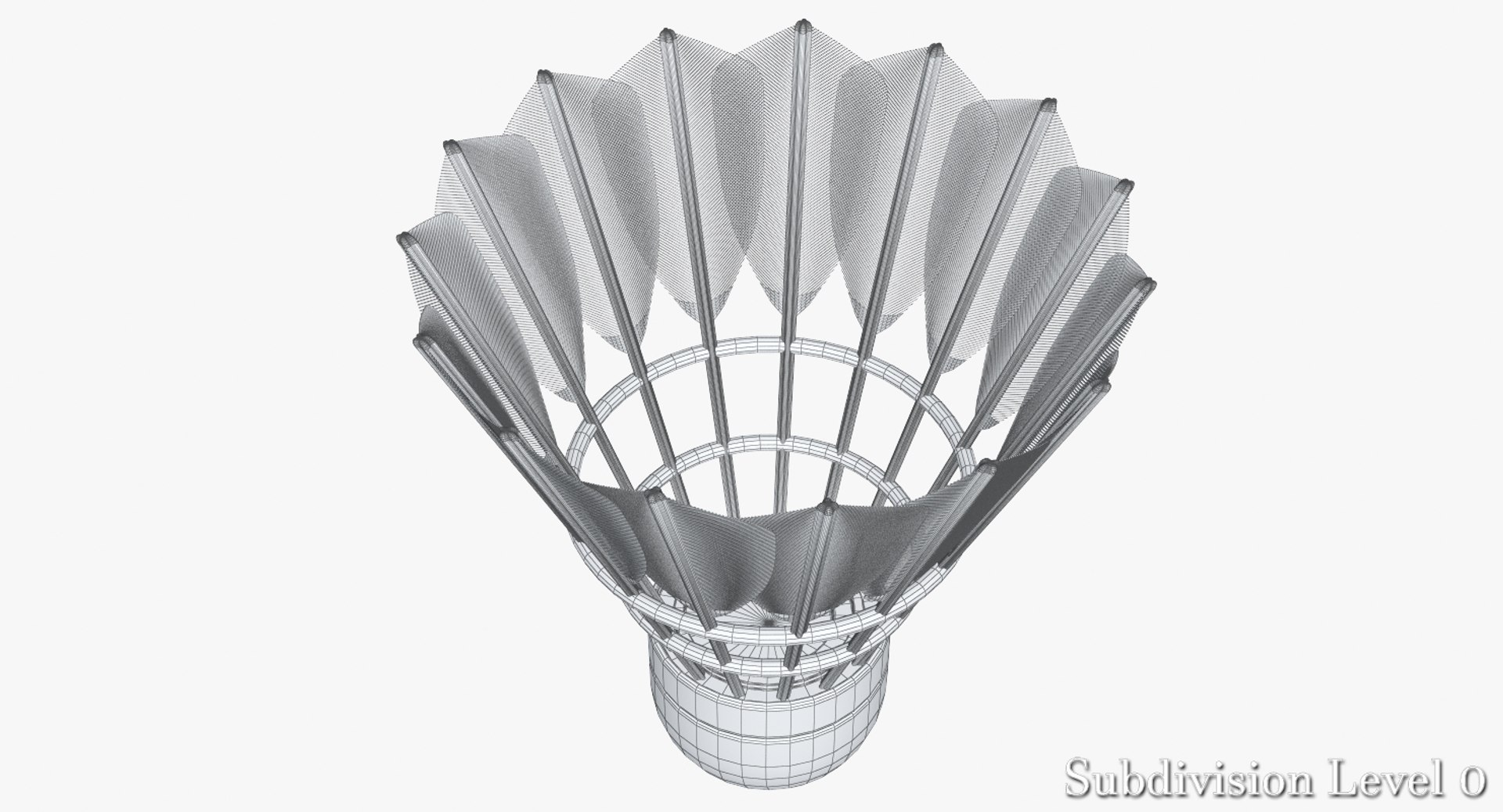 3d shuttlecock