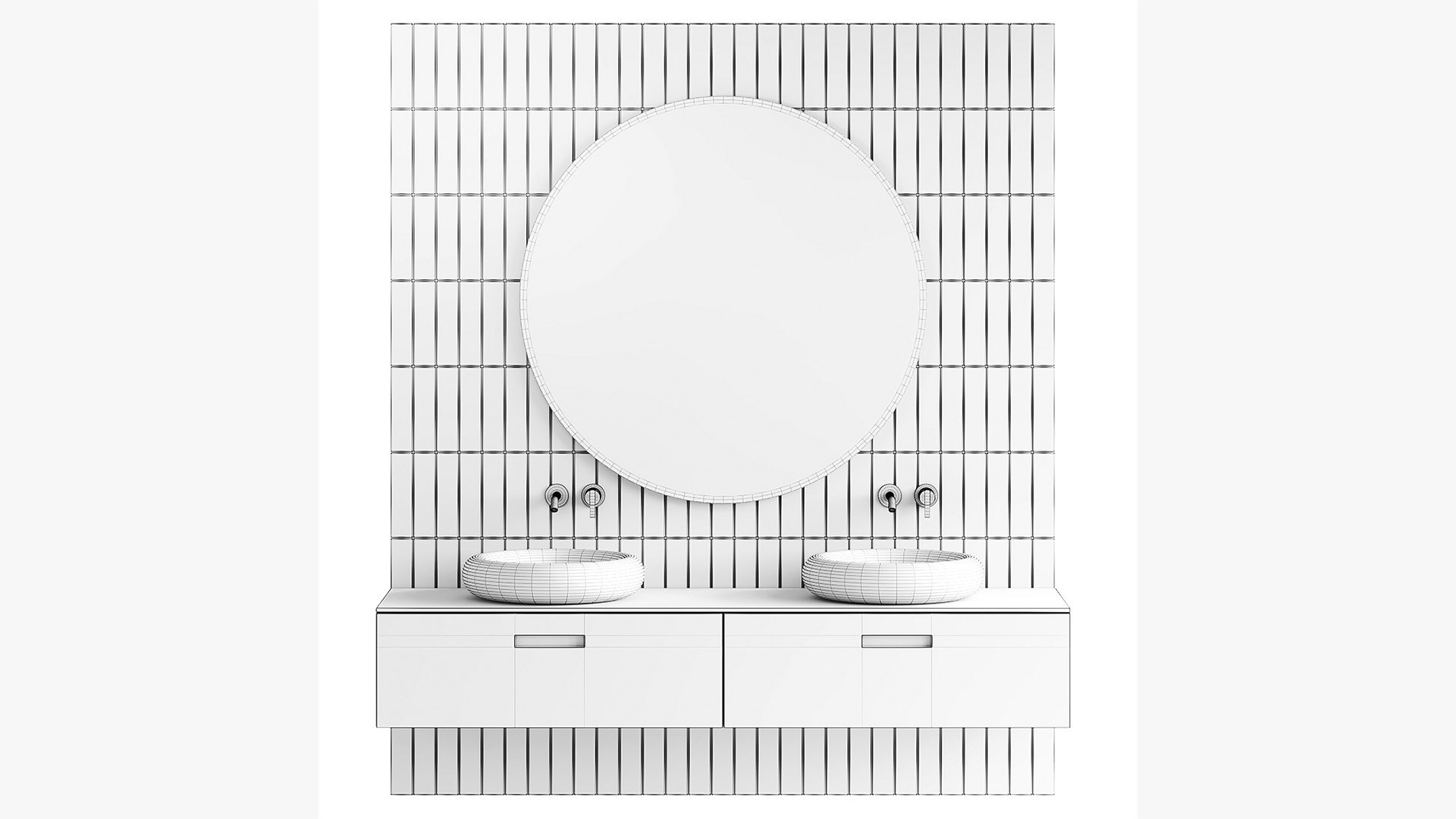 Inbani Ease Vanity Unit Set 2 Model - TurboSquid 2300110