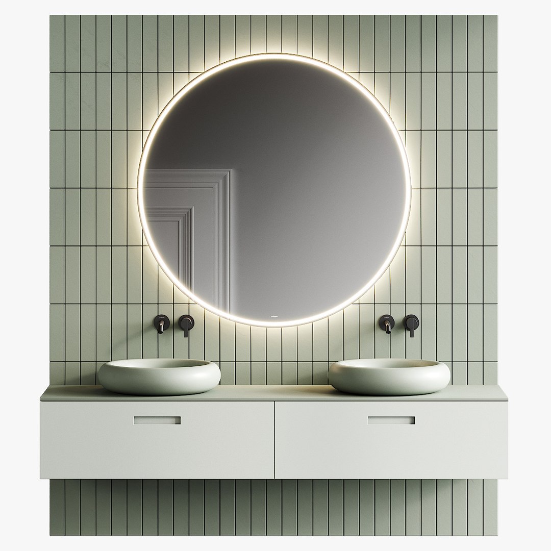 Inbani Ease Vanity Unit Set 2 Model - TurboSquid 2300110