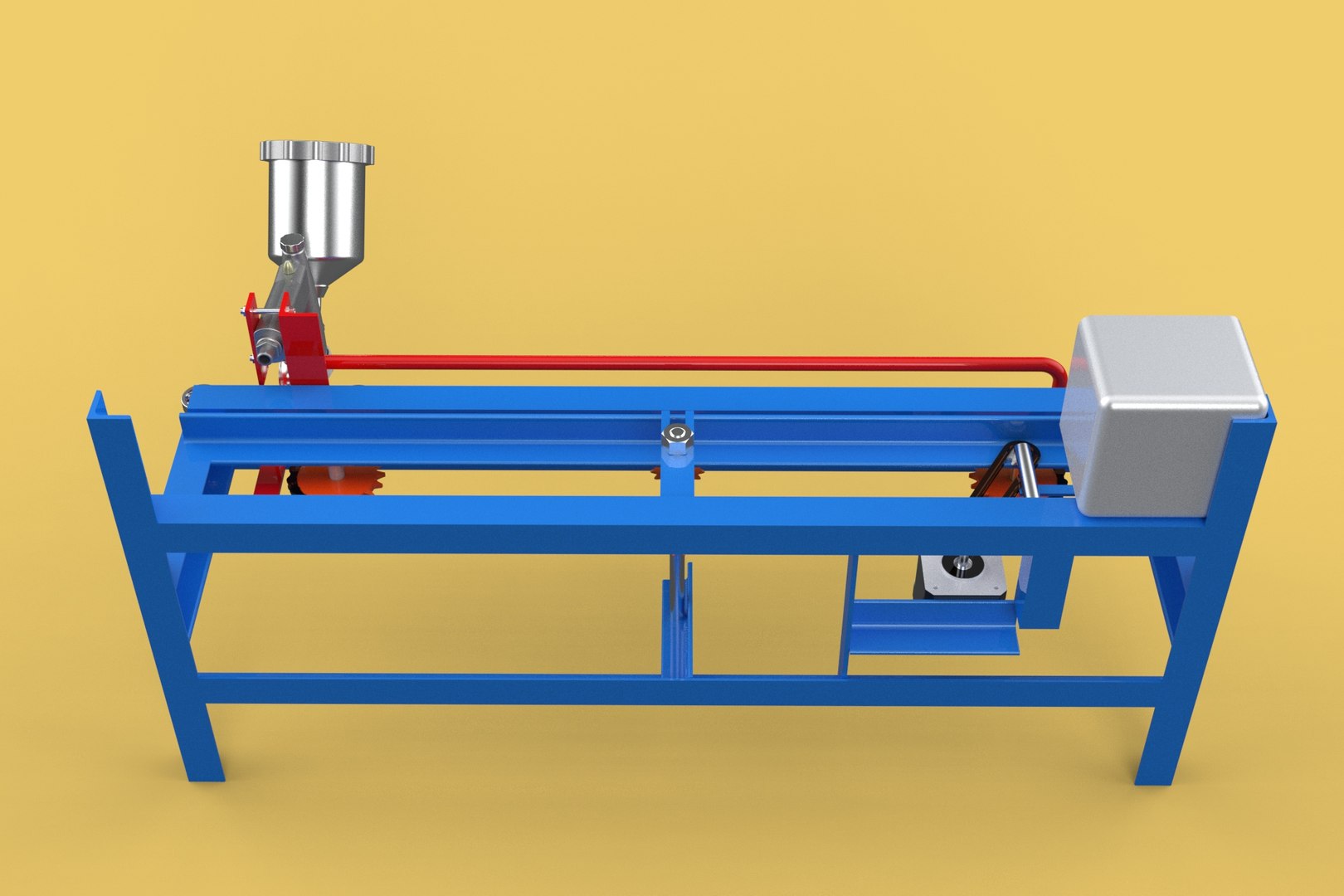 3D Model AUTOMATIC PAINT SPRAYING MACHINE SPRAYER COATING AIRBRUSH TOOL ...