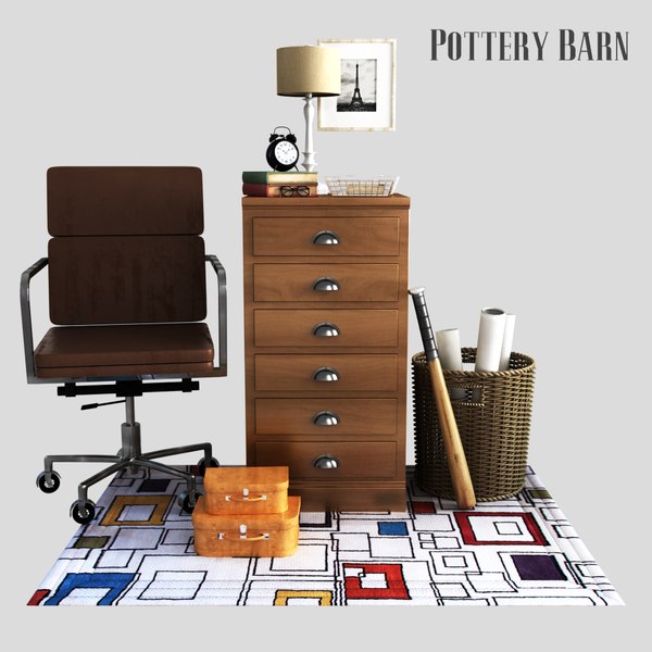 Printer s three-drawer file cabinet model - TurboSquid 1197640